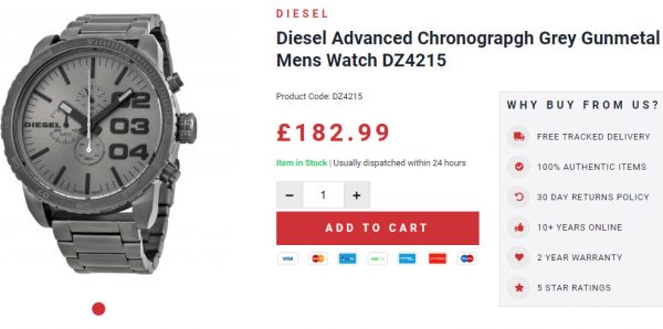 Diesel Advanced Chronograph Grey Gunmetal Mens Watch DZ4215 – Ghadi.pk | Original Branded New ...